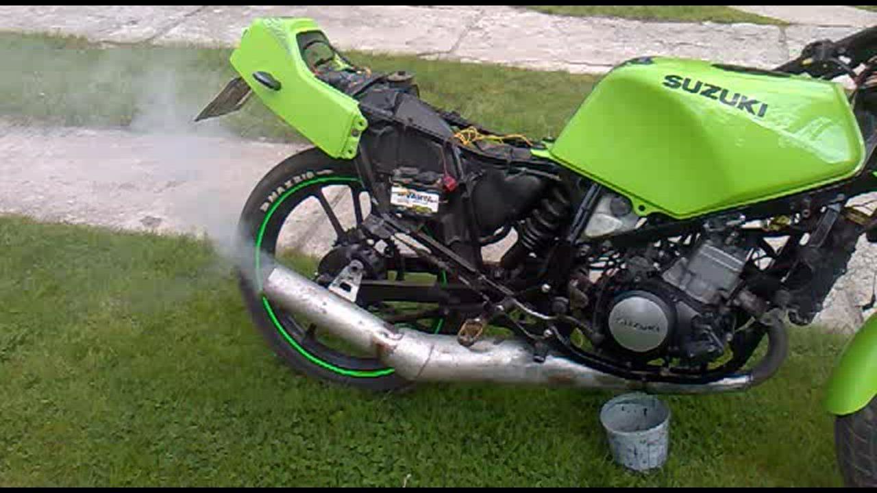 Suzuki RG-80 - Biały dym po remoncie silnika, ubytek oleju w skrzyni