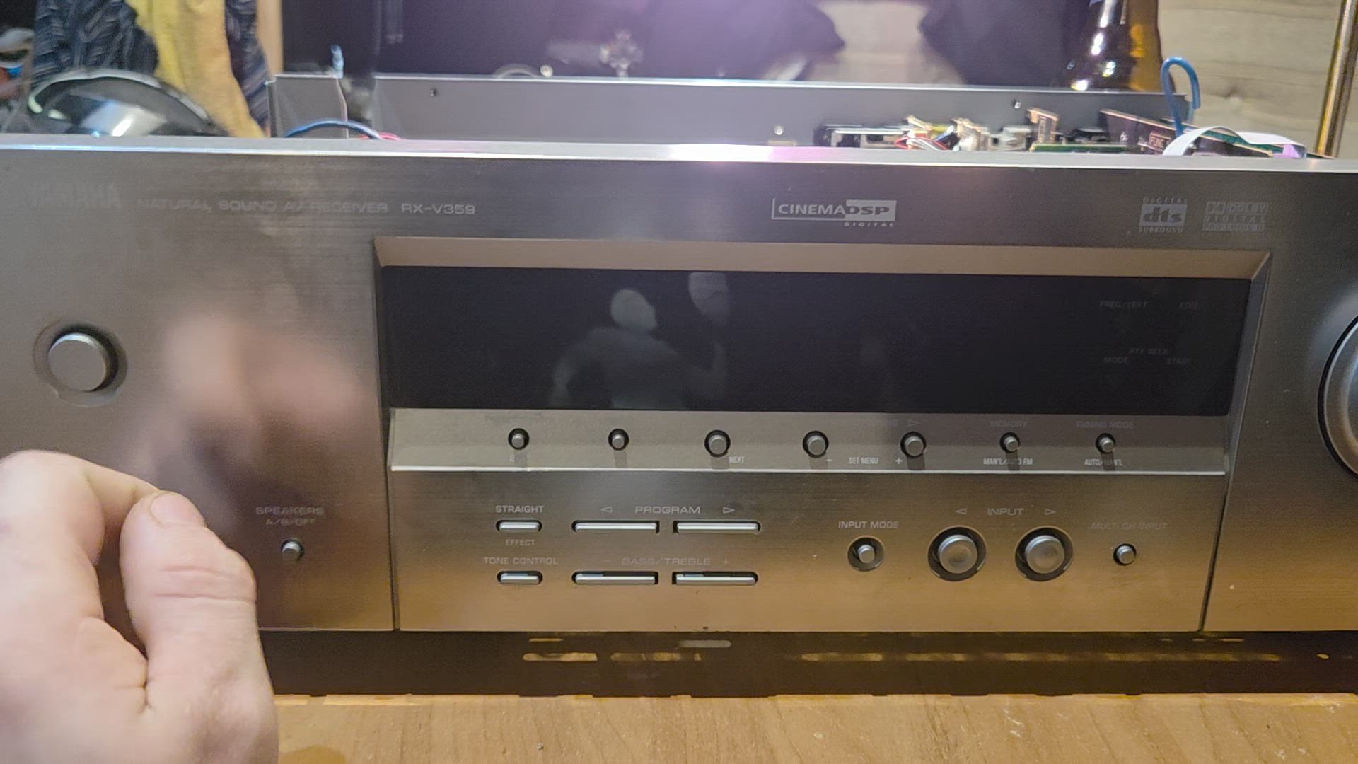 Yamaha RX-V359 – komunikat DC PRT 100% E, wyłącza się po 3 s, napięcie ...